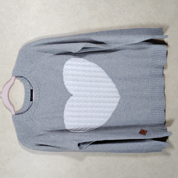 Simply Southern | Sweaters | 111 Simply Southern Gray Wwhite Cable Knit ...